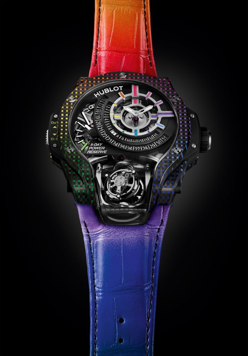 Hublot MP 09 Tourbillon Bi-Axis Rainbow 3D Carbon – The Watch Pages
