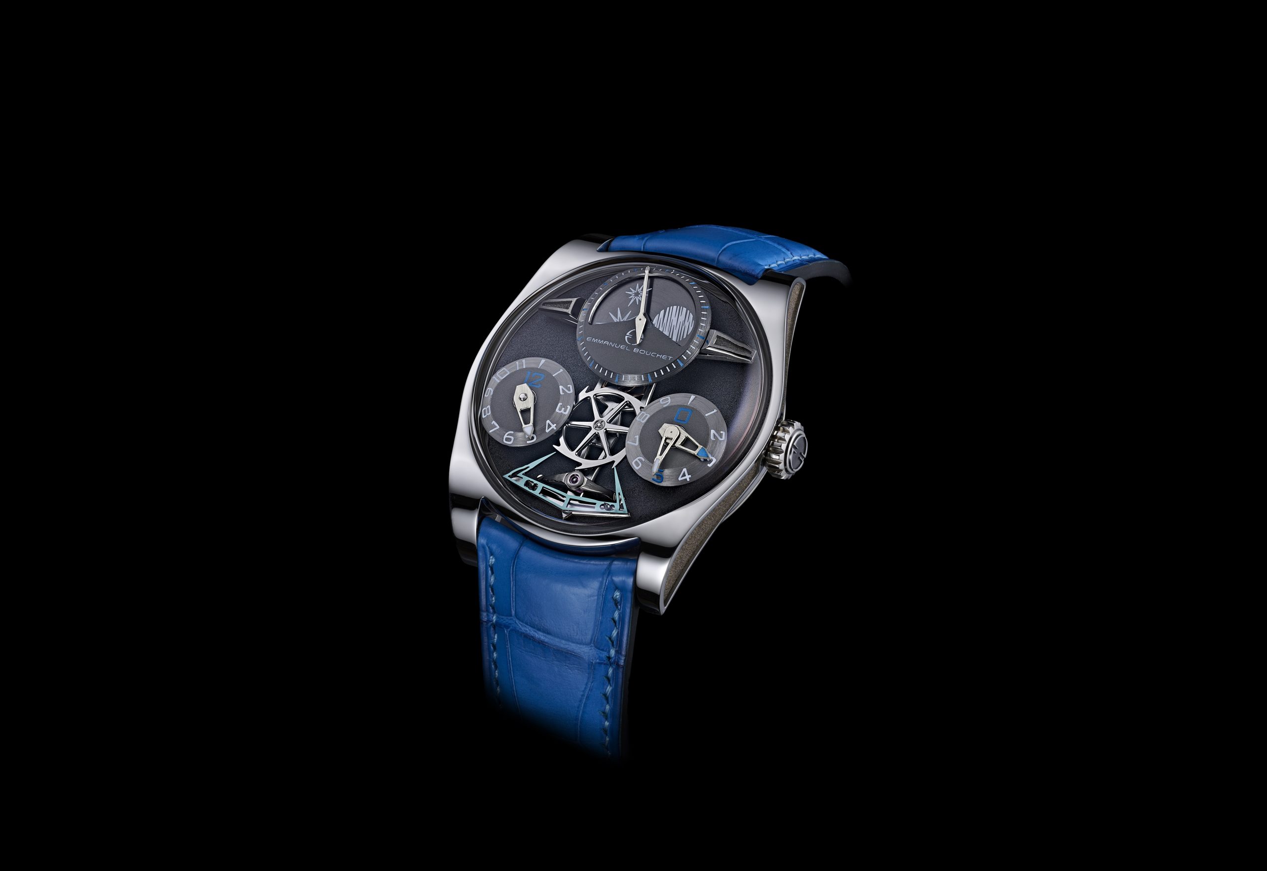 Emmanuel Bouchet Complication One Contrast Titanium Blue – The Watch Pages